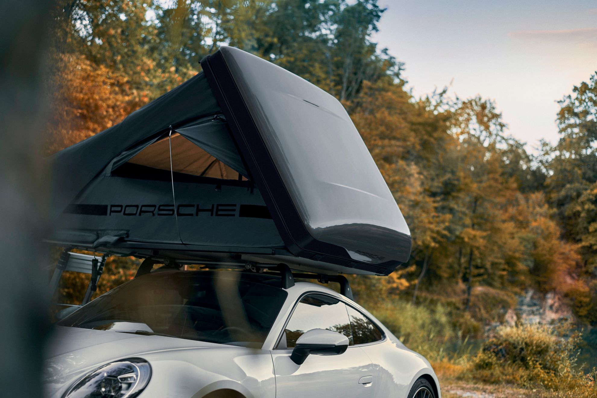 Roof Tent in Black & Dark Grey. Porsche Doncaster Online Shop